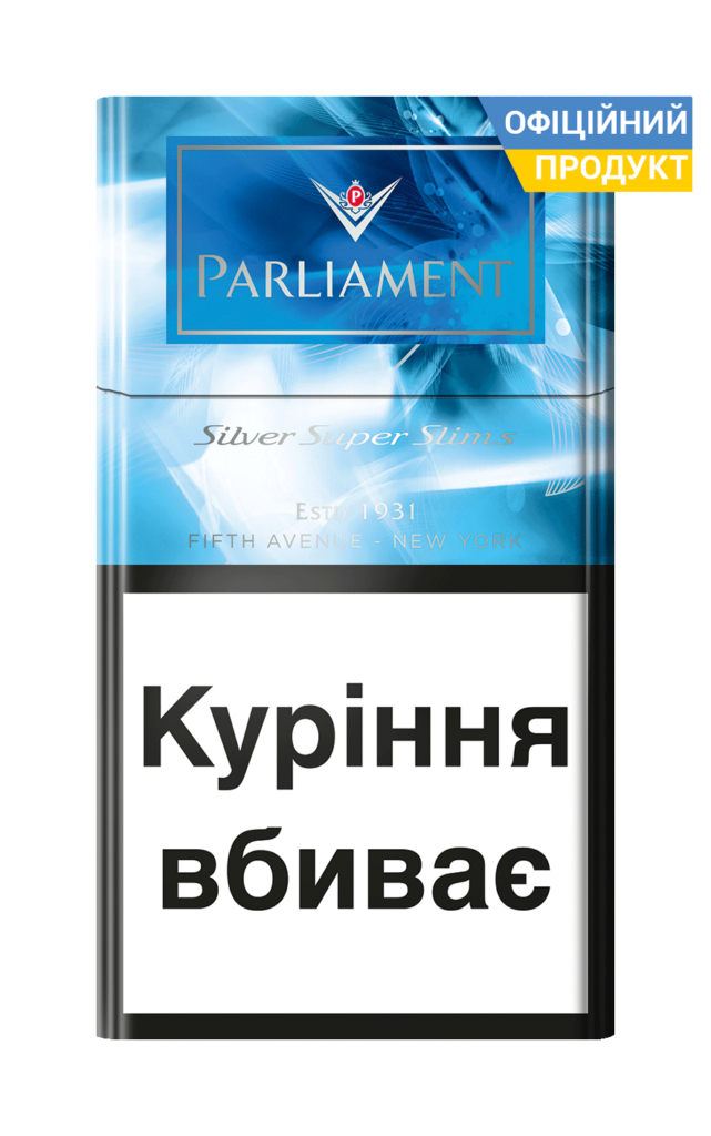 Parliament Silver Super Slims 💜 Безкоштовна доставка Cig-Poshta